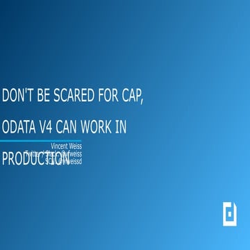 UI5ConBE - OData V4 presentation | PPTX