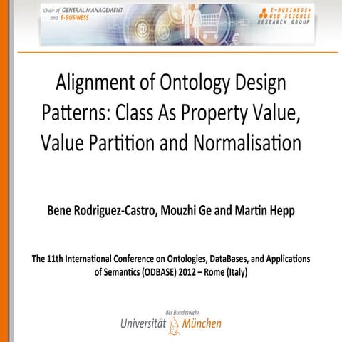 Alignment of Ontology Design Patterns: Class As Property Value, Value ...