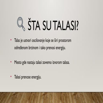 Odbijanje i prelamanje talasa kroz različite sredine | PPTX