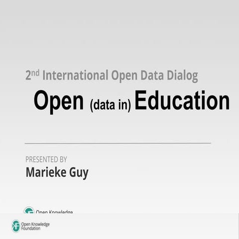 Open (data in) Education | PPT