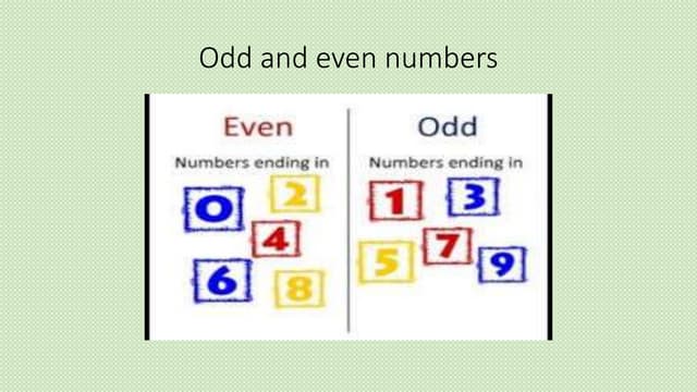 Even and odd numbers | PPTX