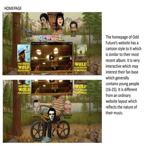 Odd future website analysis | PPTX