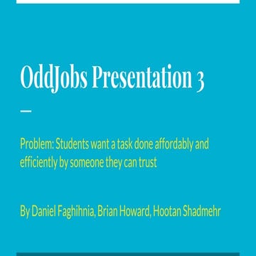 Odd jobs presentation 3 MVP 1 | PDF