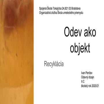 Odev ako objekt | PPT