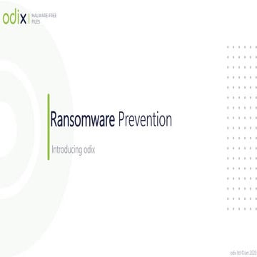 odix introduction ransomware prevention in WFH reality 2020 | PPT