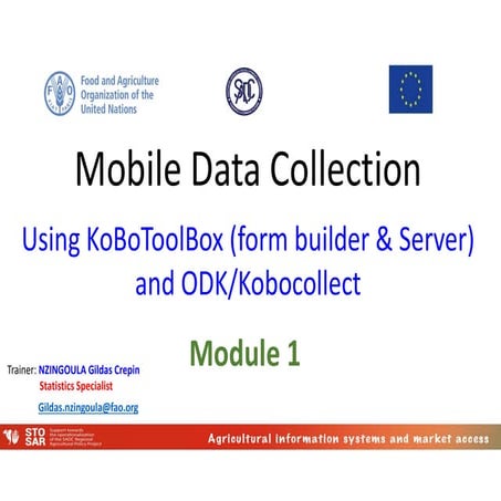 Training Course On Mobile Data Collection Using Kobotoolbox Form