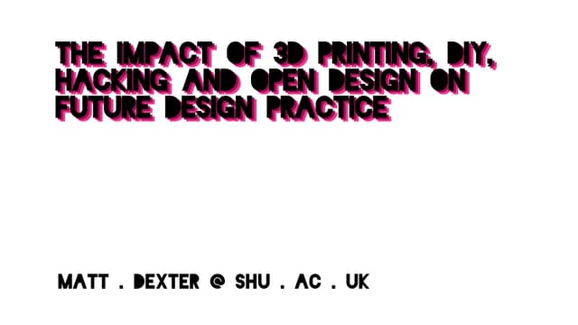 Open Design Lecture Slides Ppt