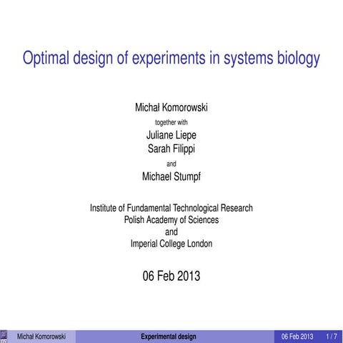 Optimal design of experiments | PPT