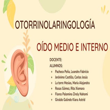 OÍDO MEDIO E INTERNO- OTORRINOLOGIA, ANATOMIA | PDF