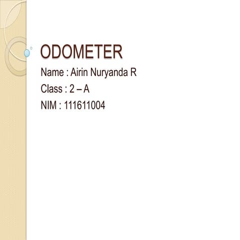 Odometer | PPTX