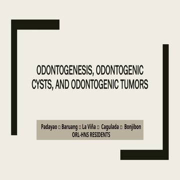 Odontogenesis, Odontogenic Cysts, and Odontogenic Tumors (2).pptx