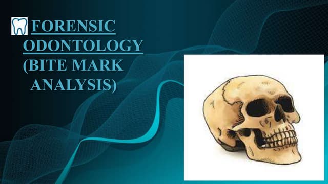 Bite Marks (FORENSIC DENTISTRY) | PPTX