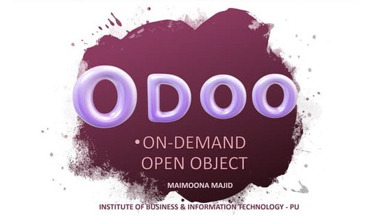 Odoo system presentation.pdf | Databases | Computer Software and Applications