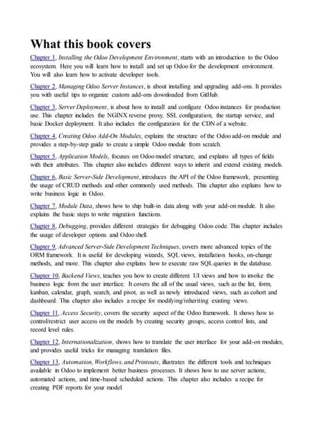 Odoo system presentation.pdf | Databases | Computer Software and Applications