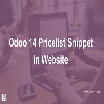 Odoo 14 Pricelist Snippet in Website | PPT