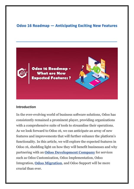 Mastering Odoo 16 A Comprehensive Guide | PDF