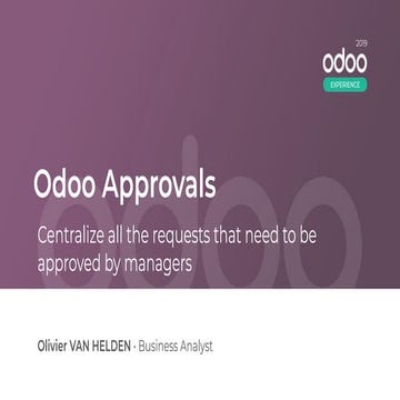 Odoo Approvals Ppt
