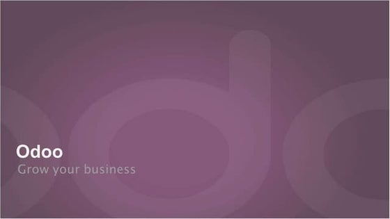 Odoo system presentation.pdf | Databases | Computer Software and Applications