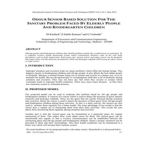 Odour sensor based solution for the | PDF