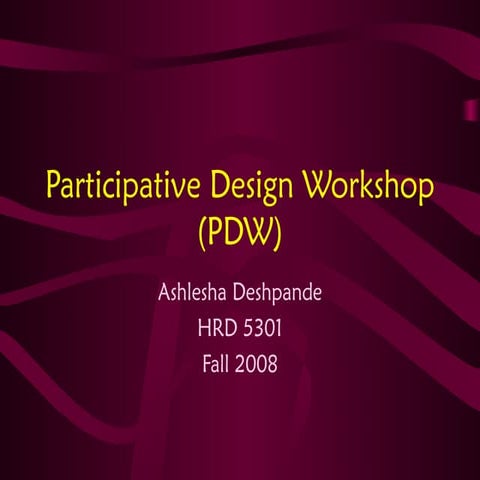 Participative design workshop | PPT