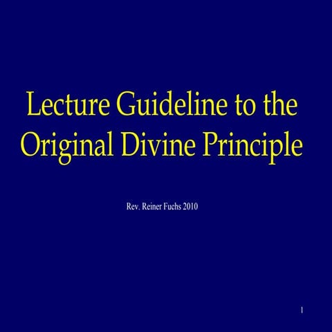 ODP Original Divine Principle WS revised v1 Finland | PPT