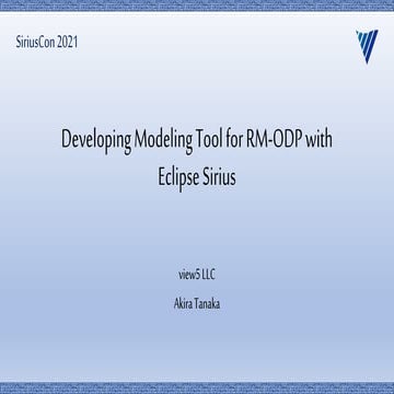 Developing Modeling Tool for RM-ODP with Eclipse Sirius | PPTX ...