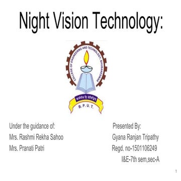Night vision technology | PPTX