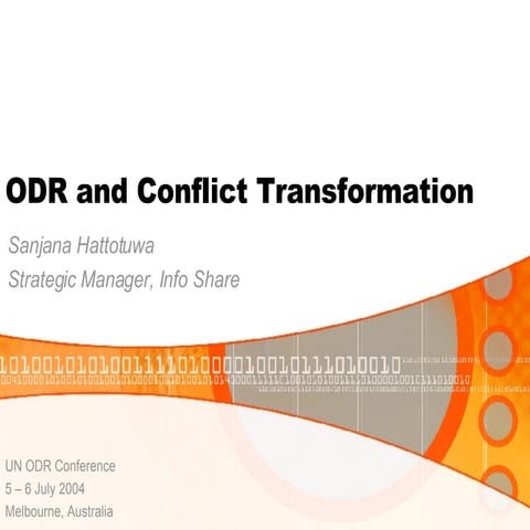 ODR and Conflict Transformation | PPT