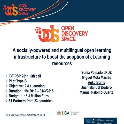 Open Discovery Space: A socially-powered and multilingual open learning infrastructure to boost ...