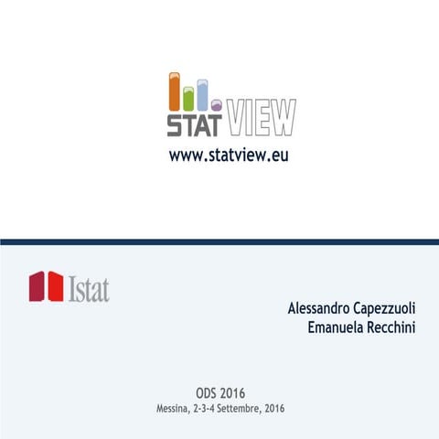Ods Sicilia 2016: Statview | PPT