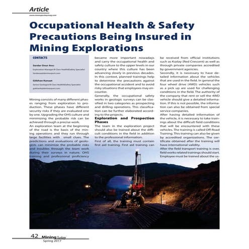 Occupational Health & Safety Precautions Being Insured in Mining ...
