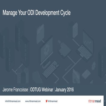 Manage your ODI Development Cycle – ODTUG Webinar | PDF