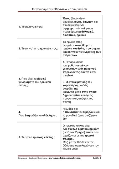 Η ΣΧΕΔΙΑ ΤΟΥ ΟΔΥΣΣΕΑ | PPT