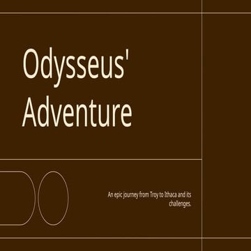 Odysseus' Adventure ,An epic journey from troy | PPT