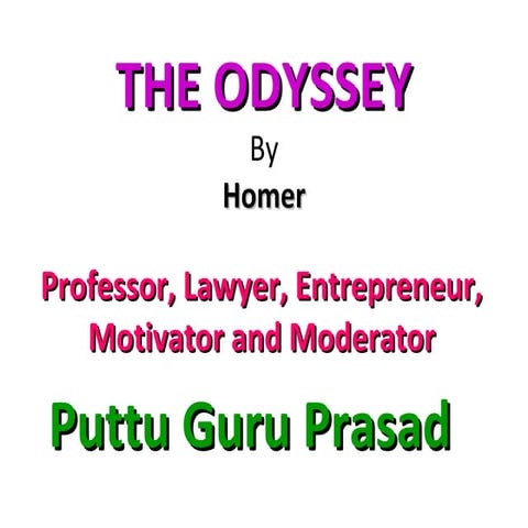 Odyssey | PPT | Books and Literature