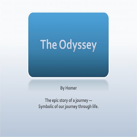 Odyssey 01—Epic Genre | PPT