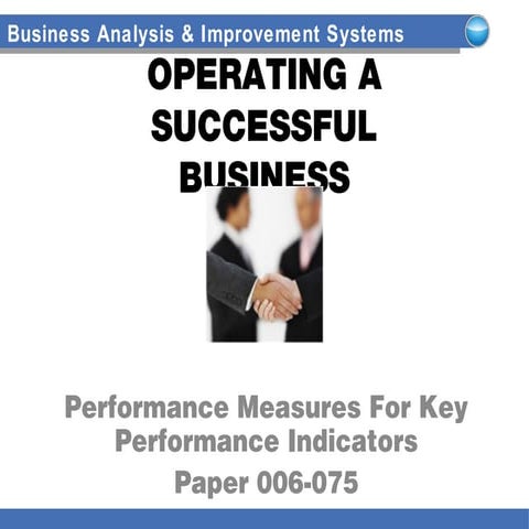 Performance measures for key performance indicators | PPT