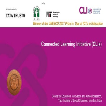 CLIx India - Connected Learning Initiative - OEAwards2019 | PPT