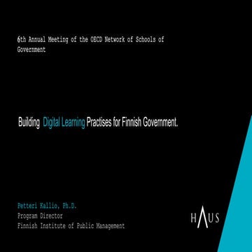 Building Digital Learning Practises for Finnish Government | PPTX ...