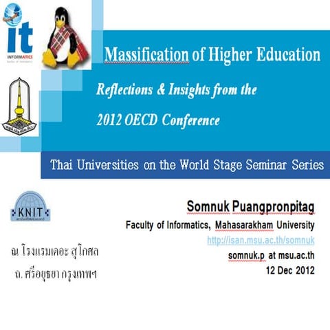 Massification of Higher Education | PPTX