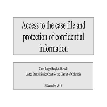 Access to the case file and protection of confidential information ...