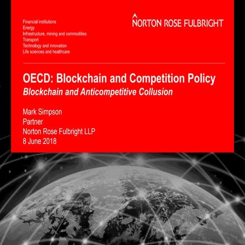 Blockchain and Competition – SIMPSON – June 2018 OECD discussion | PPT