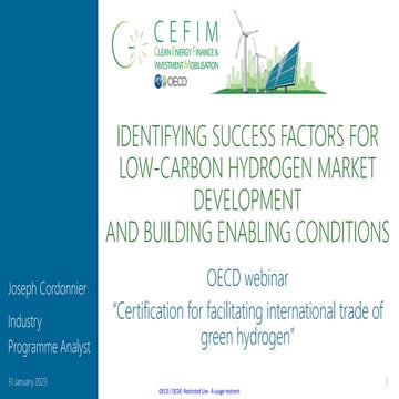 Identifying success factors for low-carbon hydrogen market development and building enabling ...