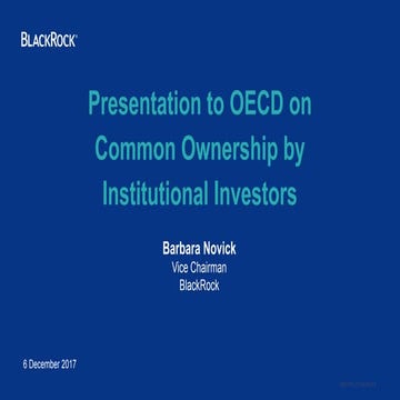 Common ownership and competition – NOVICK– December 2017 OECD ...