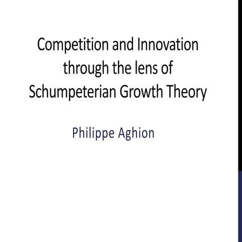 The Relationship between Competition and Innovation – Philippe Aghion ...