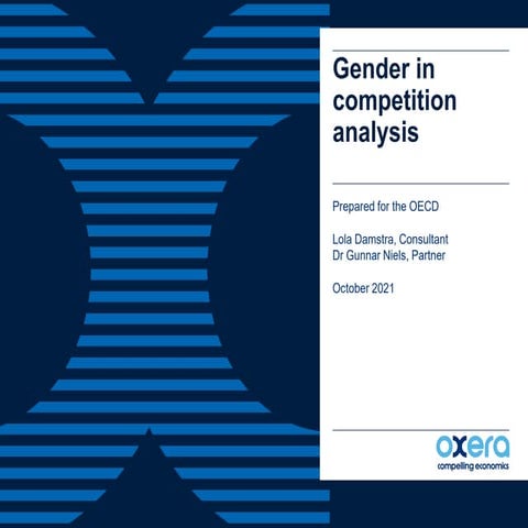 OECD Gender inclusive competition policy project – Key findings from ...