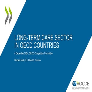 Competition and regulation in the care industry – OECD ELS – December ...