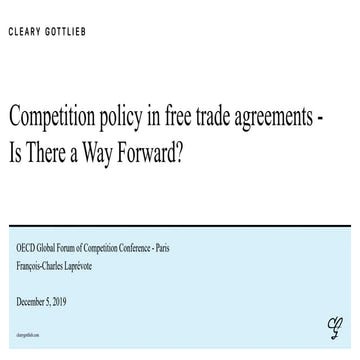 Competition provisions in trade agreements –LAPRÉVOTE – December 2019 ...