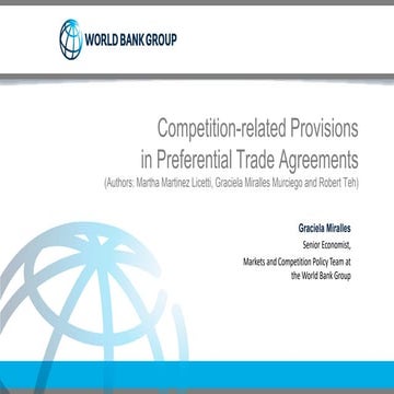 Competition provisions in trade agreements –WORLD BANK – December 2019 ...