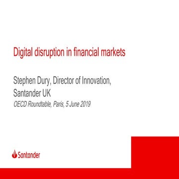 Digital disruption in financial markets – DRURY – June 2019 OECD ...